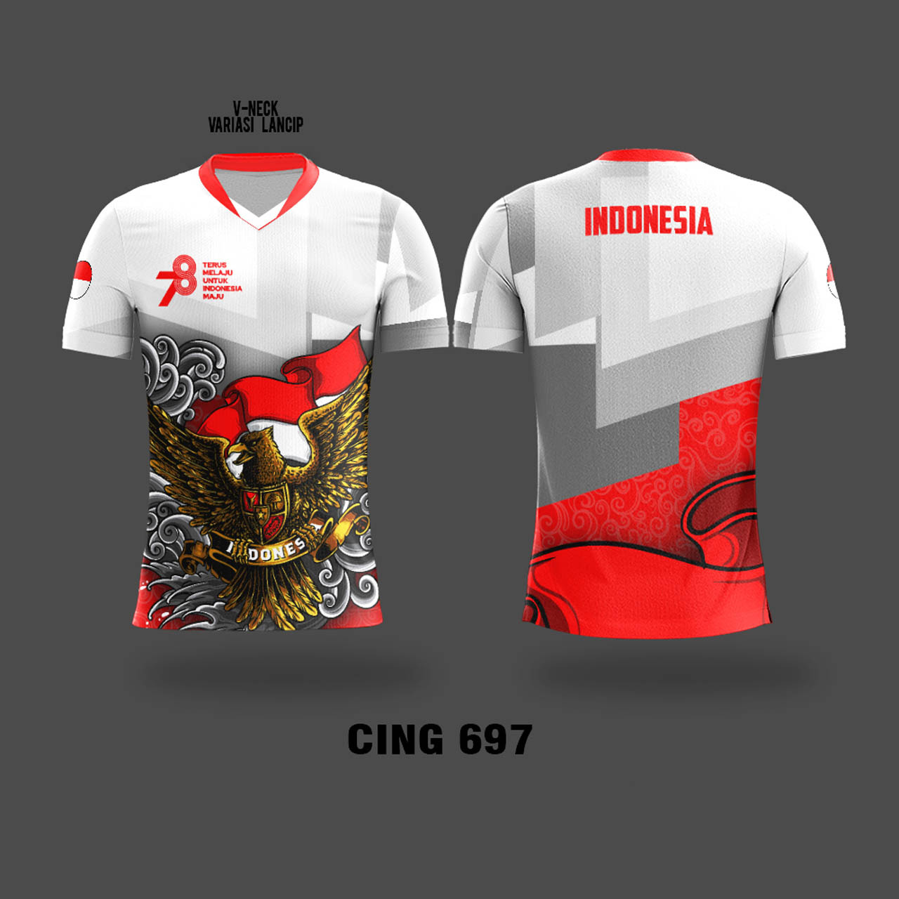 JERSEY MERAH PUTIH PROJECT ONE APPAREL