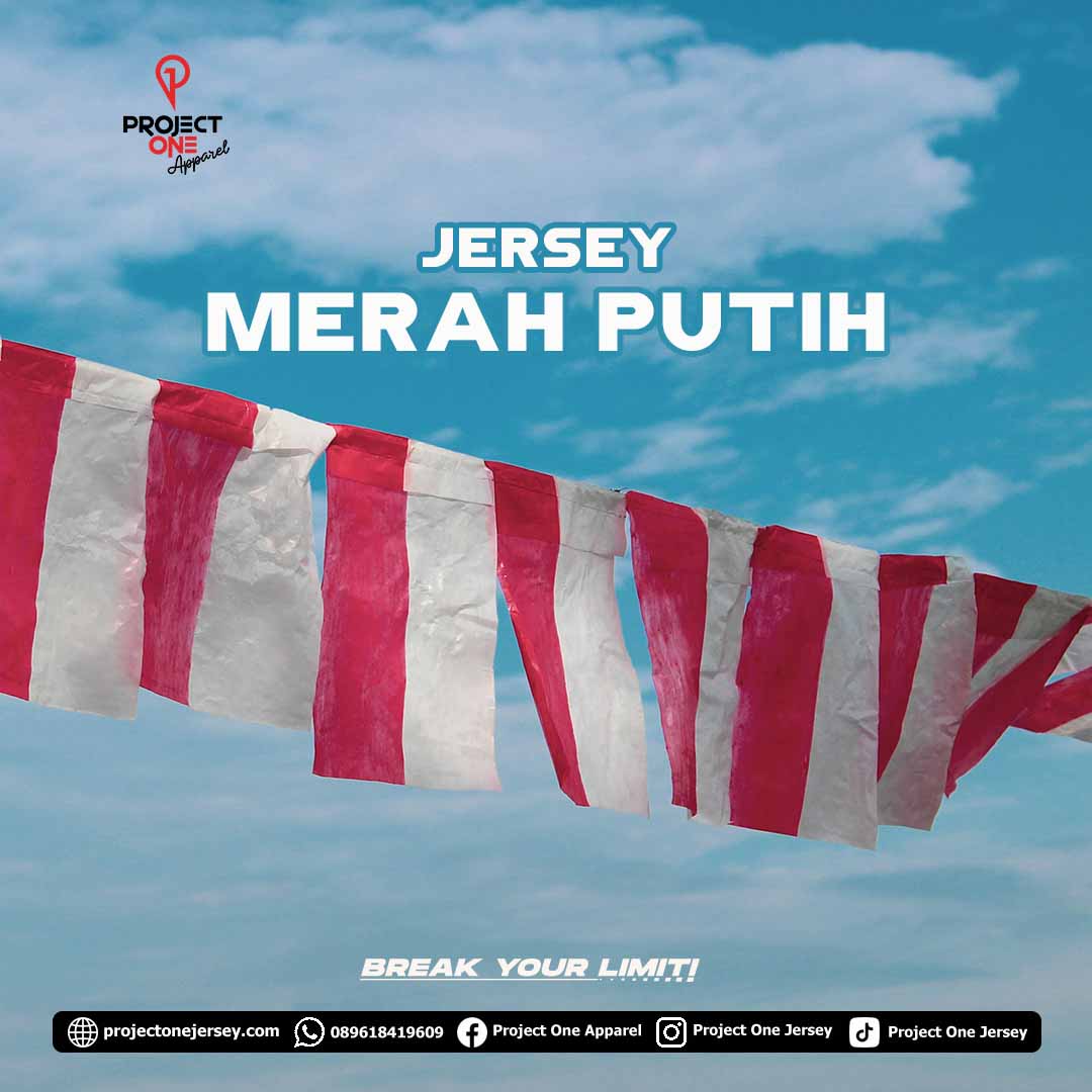 JERSEY MERAH PUTIH PROJECT ONE APPAREL