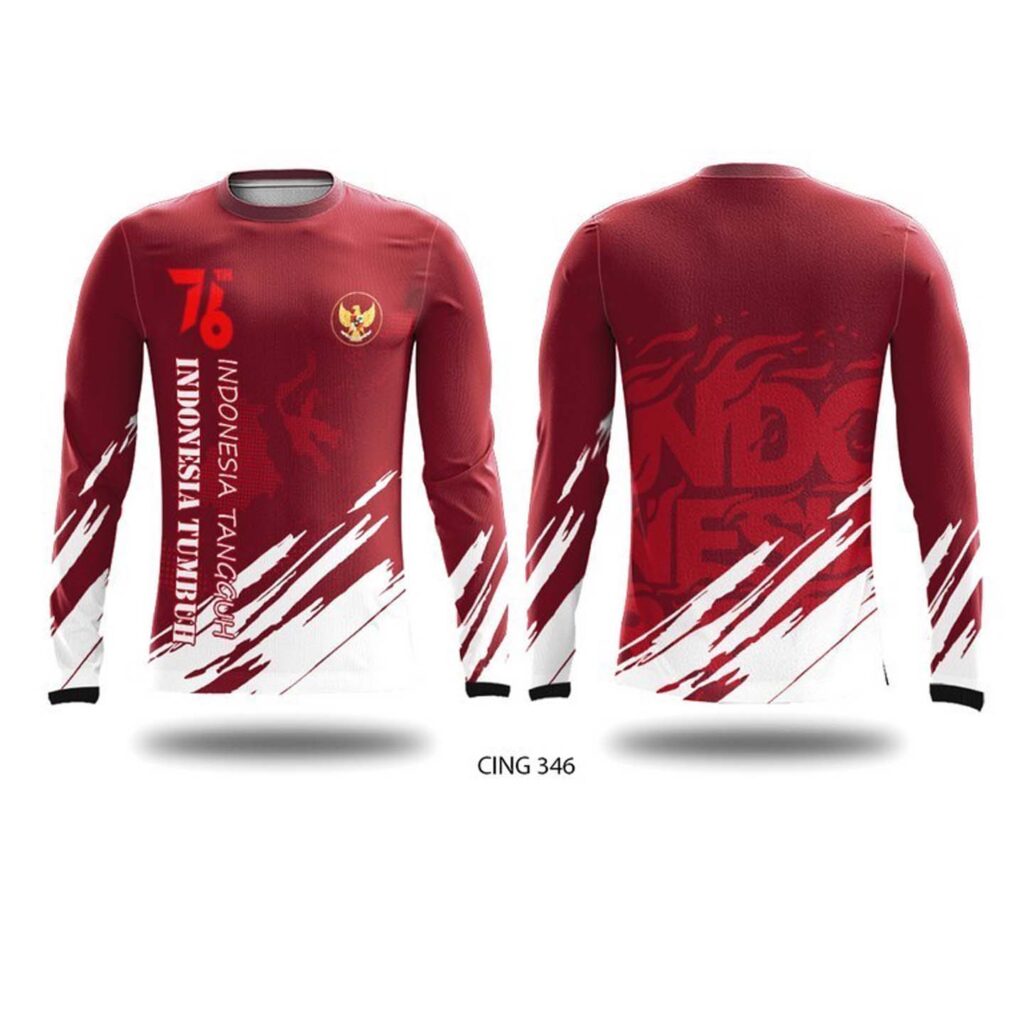 Jersey Merah Putih Hut Ri 78 Agustusan 2023 Agu005 Panjang