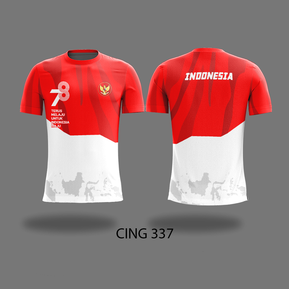 Jersey Merah Putih Cing 337 Hut Ri 78 Agustusan 2023