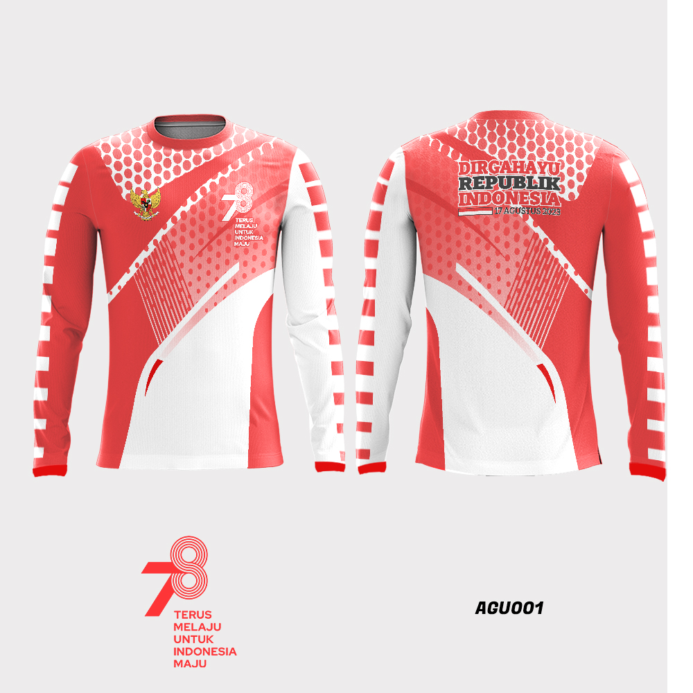 Jersey Merah Putih Hut Ri 78 Agustusan 2023 Agu005 Panjang