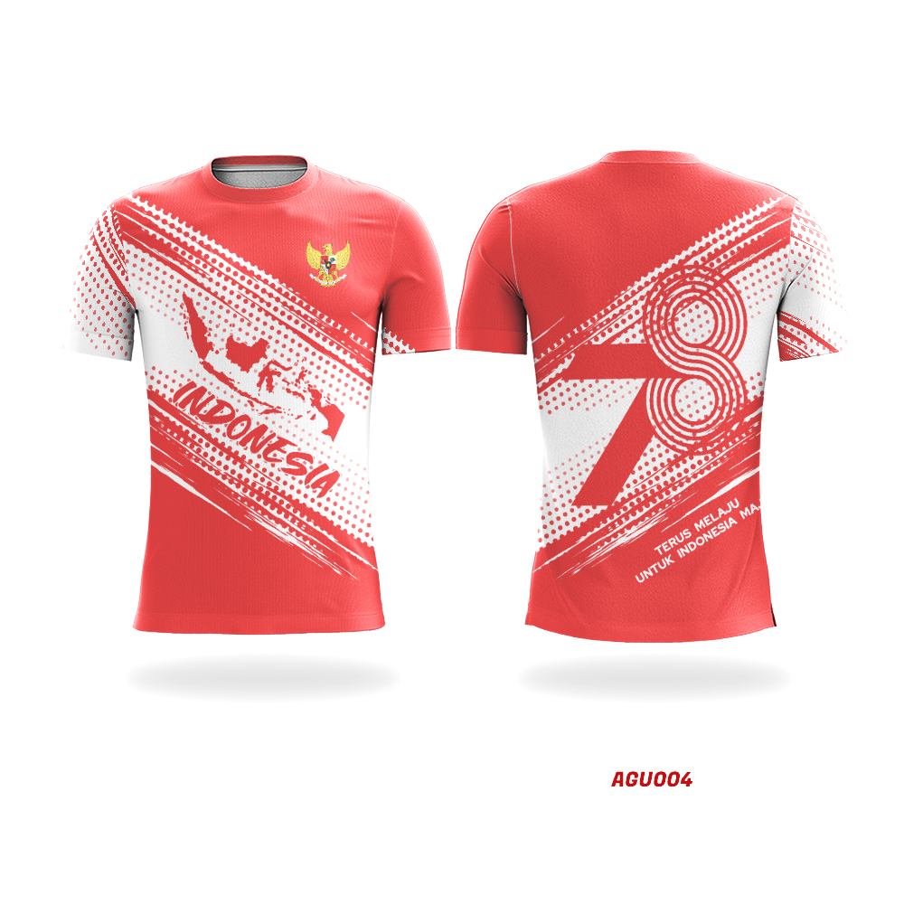 Jersey Merah Putih Hut Ri 78 Agustusan 2023 Agu004 Pendek