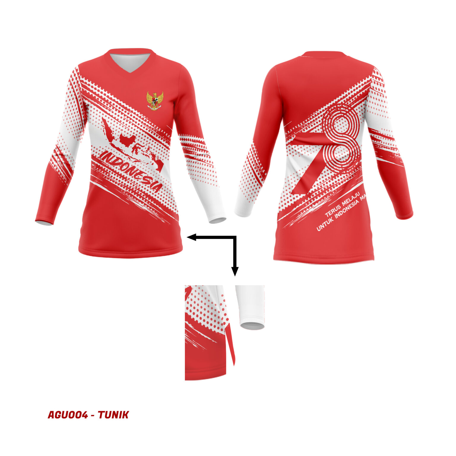 Jersey Merah Putih Hut Ri 78 Agustusan 2023 Agu004 Pendek